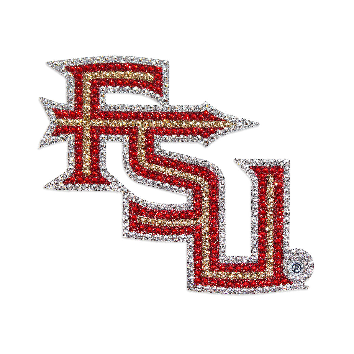 Neil Enterprises Stacked FSU Bling Decal – Garnet & Gold