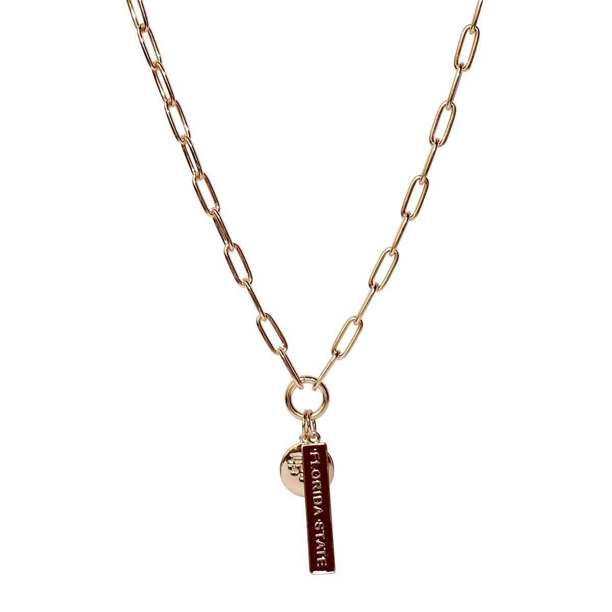 Emerson Street Florida State/Stacked FSU Charms Necklace - Gold ...