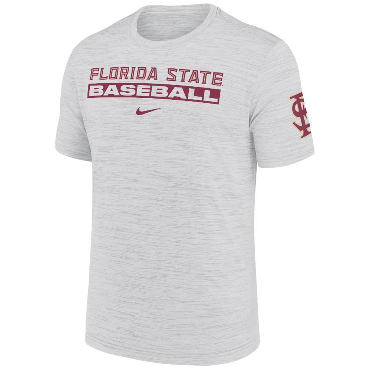 Nike Men's Florida State Baseball Short Sleeve Velocity T-shirt - Whit ...