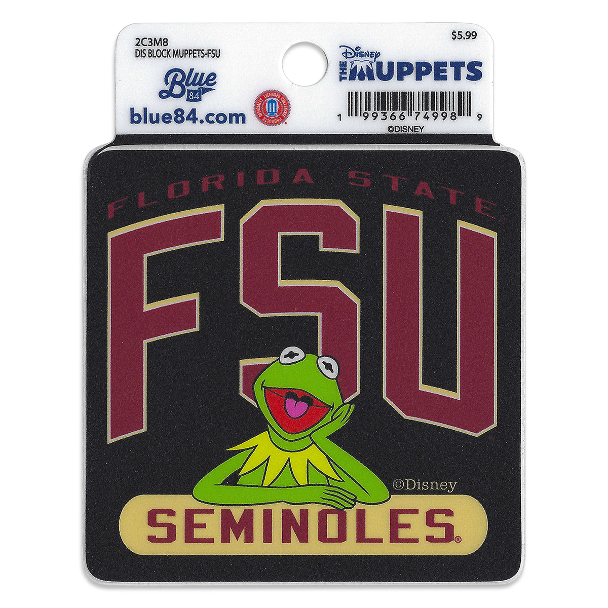 Blue 84 Florida State FSU Seminoles Kermit Decal – Garnet & Gold