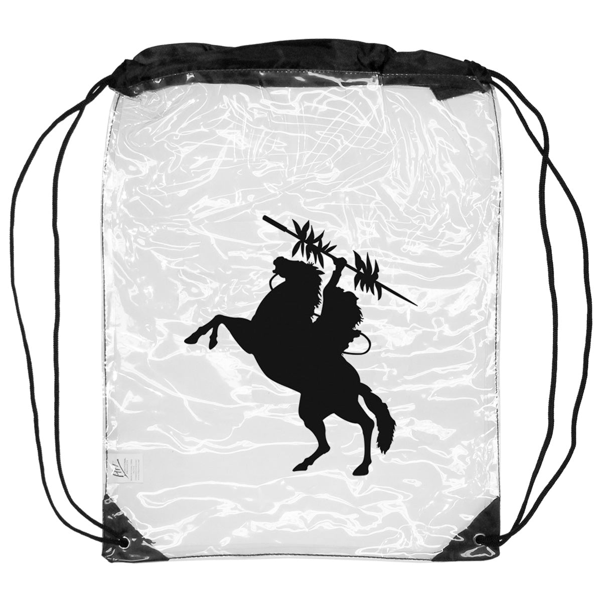 Jardine Unconquered Silhouette Clear Drawstring Sportsack – Garnet & Gold
