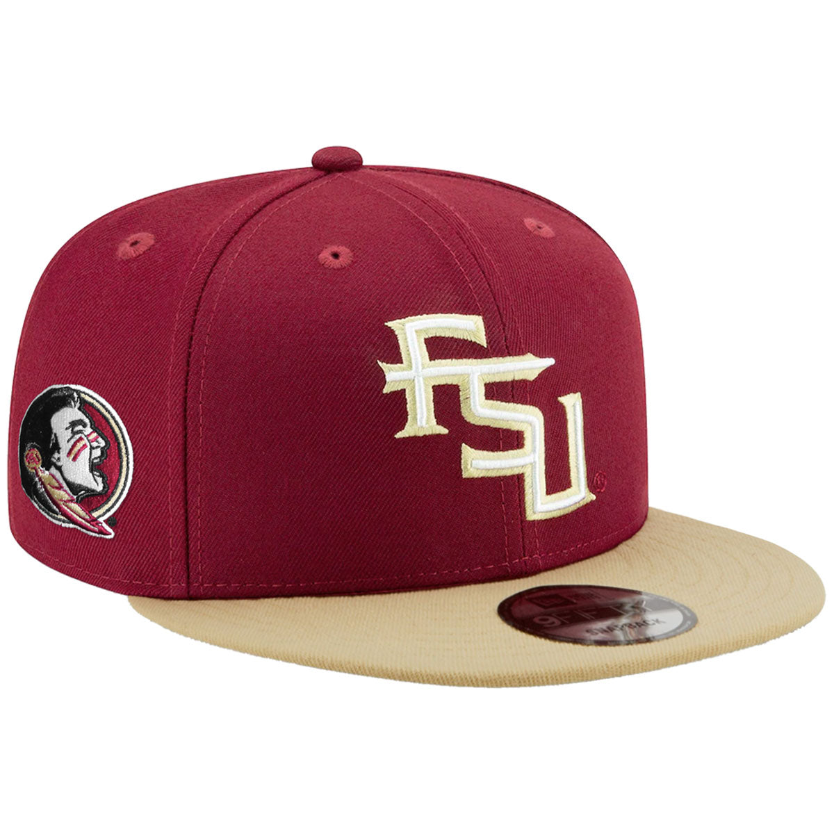 New Era Stacked FSU/Seminole Logo 950 Flat Bill Snapback Cap - Garnet ...