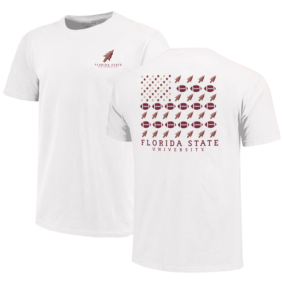 Image One Men's Florida State University Arrowhead Flag Design Short S ...