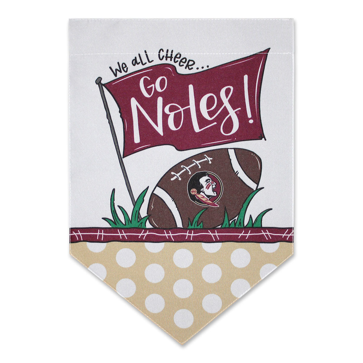 Magnolia Lane We All Cheer Go Noles Garden Flag – Garnet & Gold