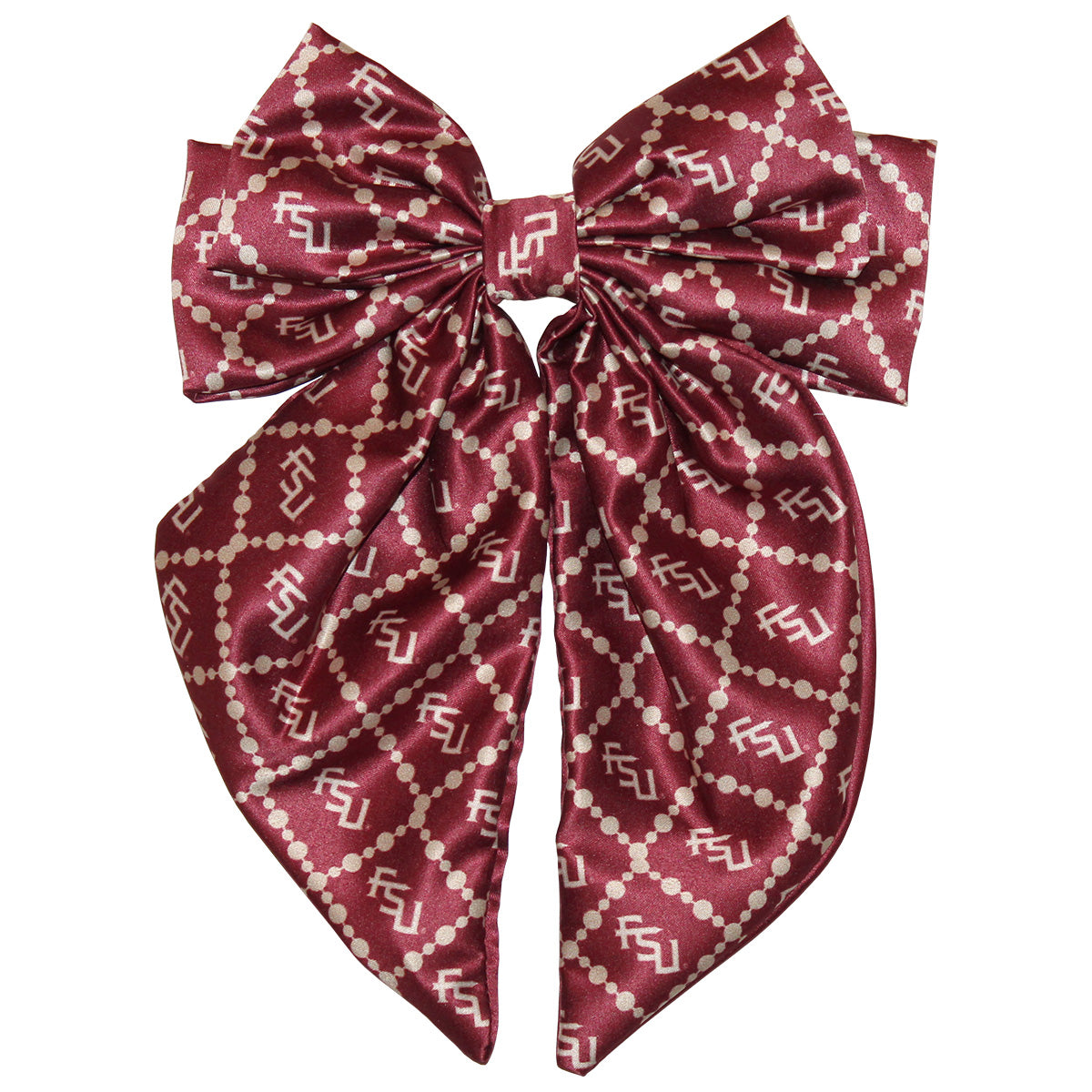 Emerson Street Stacked FSU Design Barrette Hair Bow - Garnet – Garnet ...