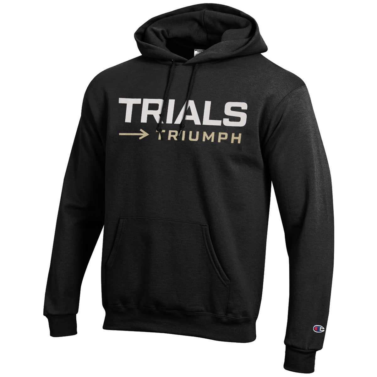 Champion Men's Trials to Triumph Logo Powerblend Hood - Black – Garnet ...