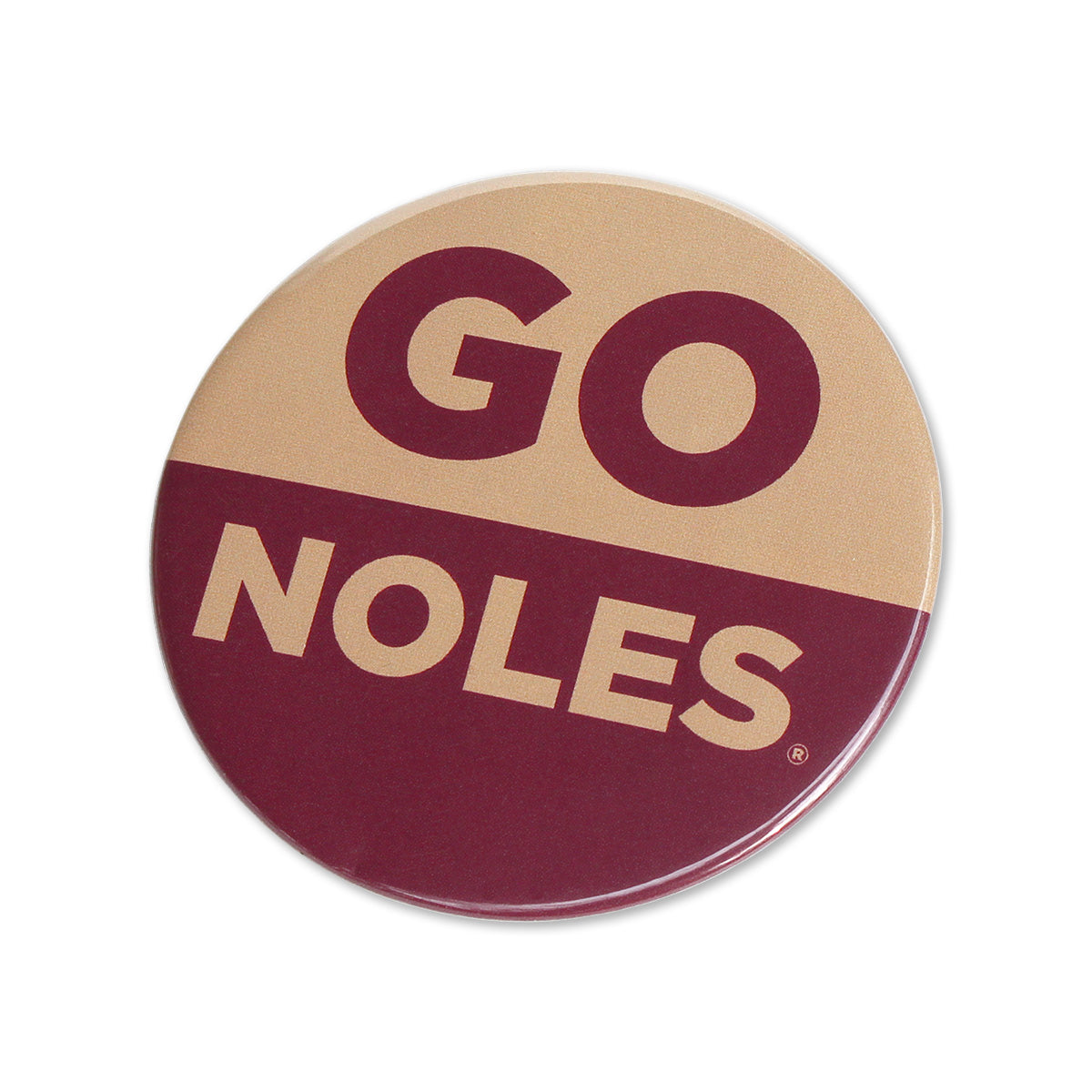 Neil Enterprises Go Noles 3" Button – Garnet & Gold
