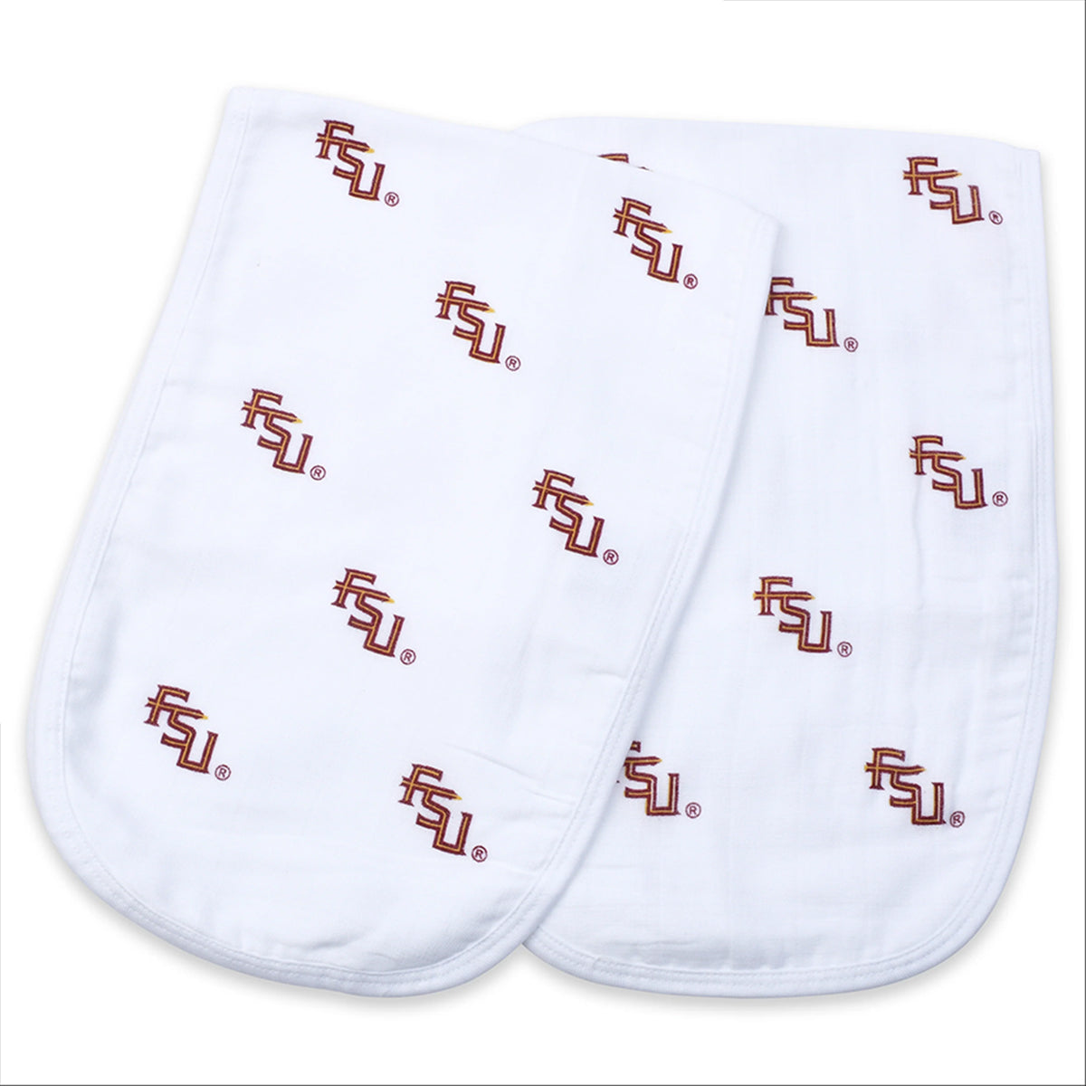 Three Little Anchors Stacked FSU Design 2Pk Burp Cloth - White – Garnet ...