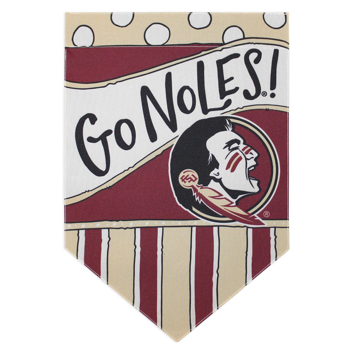 Magnolia Lane Go Noles Seminoles Stripe Garden Flag – Garnet & Gold