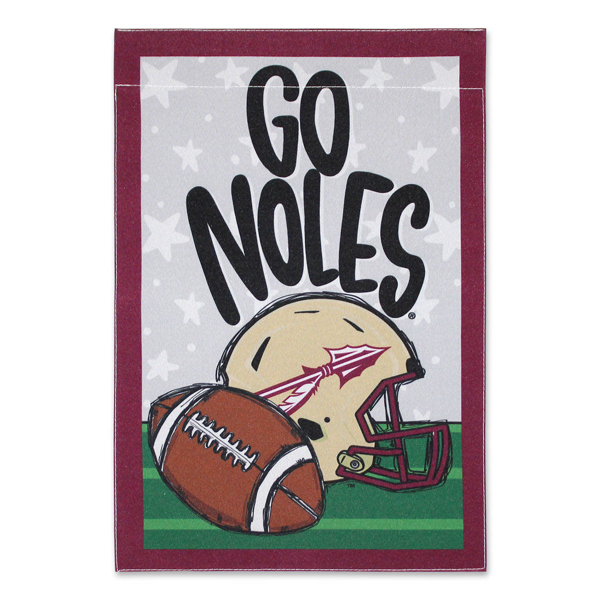 Magnolia Lane Go Noles Football Helmet Garden Flag – Garnet & Gold